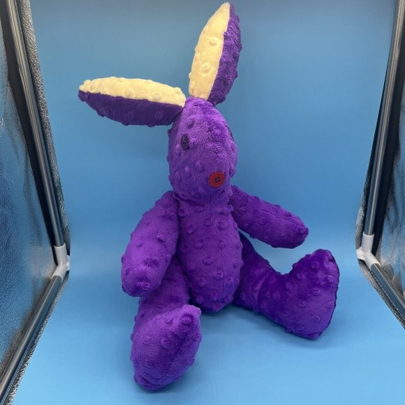 Toys | Bunny Rabbit Purple Dot Texture Button Eyes Nose Joints Plush ...